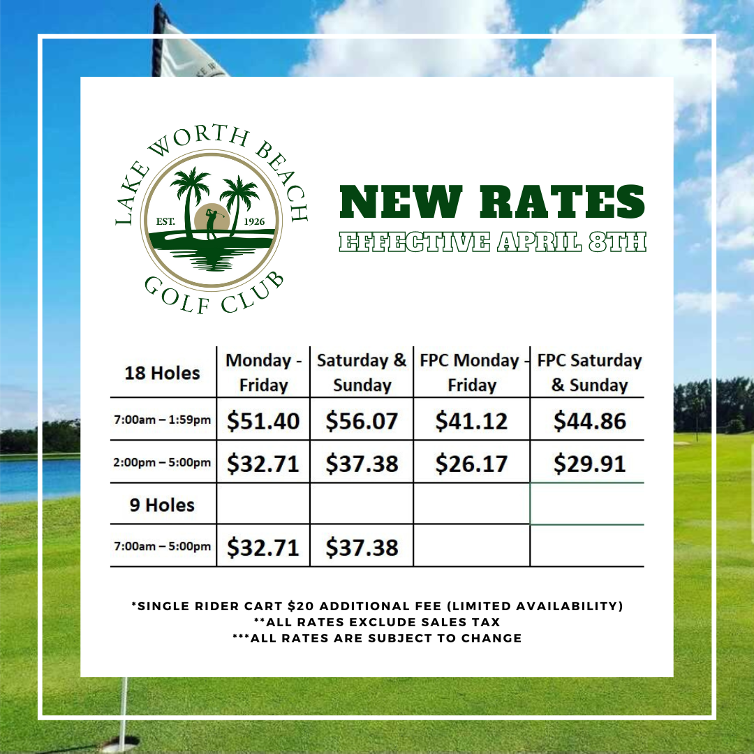 Rates - Lake Worth Beach Golf Club